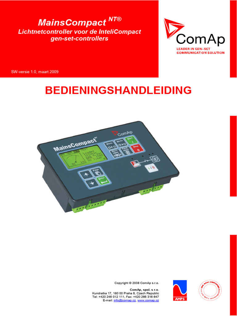 MainsCompact NT 1 0 Operator Guide NL 110527 | PDF