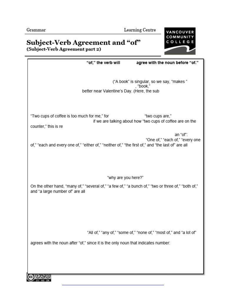 Subject-Verb Agreement Worksheet 4 | PDF | Grammatical Number | Plural