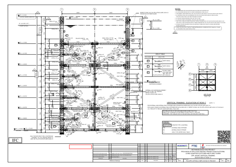 Pq-Cppj-Str-Elv-Mpc-00102-01-Pm-0001 - S02 CPP Jacket-Vertical Framing Elevation at Row 'C ...