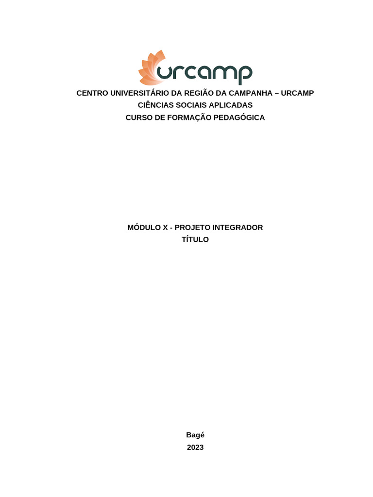 Modelo de PI | PDF | Trabalho social | Sociologia