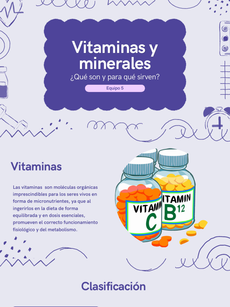 Beneficios de Vitaminas y Minerales | PDF | Vitamina | Nutrientes ...