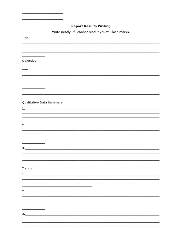 Report Results Writing Template Final 2024 | PDF | Scientific Method ...