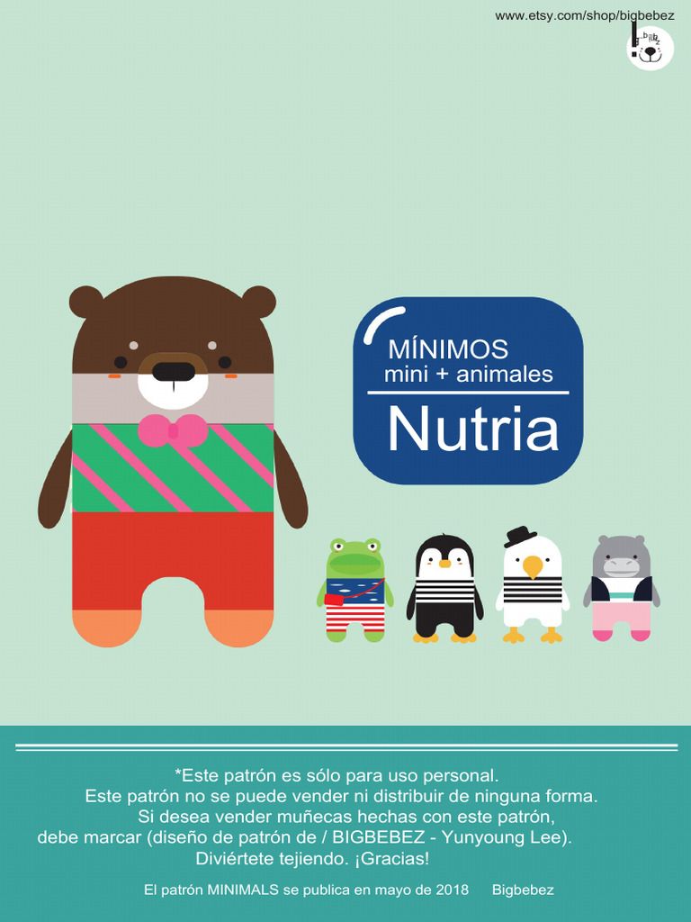 Bigbebez Minimals Nutria | PDF | Tejer | Costura