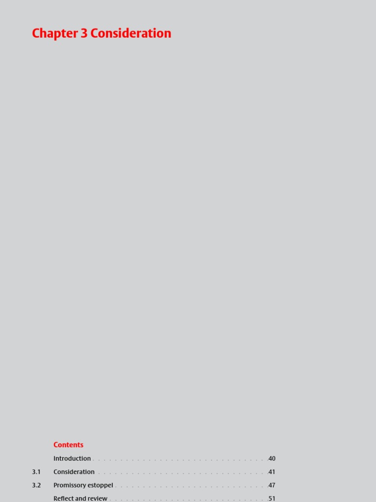 Contract Ch3 | PDF | Consideration | Estoppel