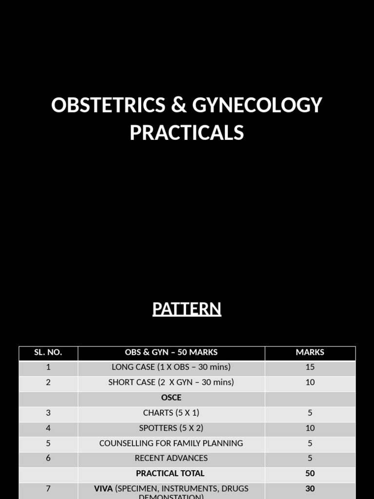 Obs & Gyn Practicals | PDF | Human Reproduction | Gynaecology
