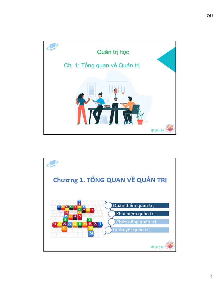 QTH - Chuong1 KhaiNiemQuanTri | PDF