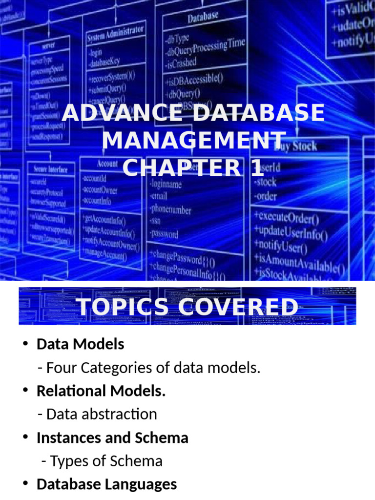 Advance Database Management Chapter 1 | PDF | Databases | Relational Database