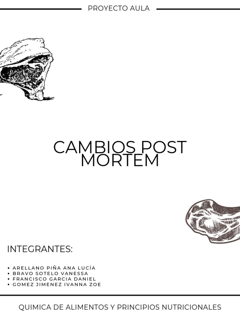 Cambios Post-Mortem | PDF | Alimentos | Nutrición