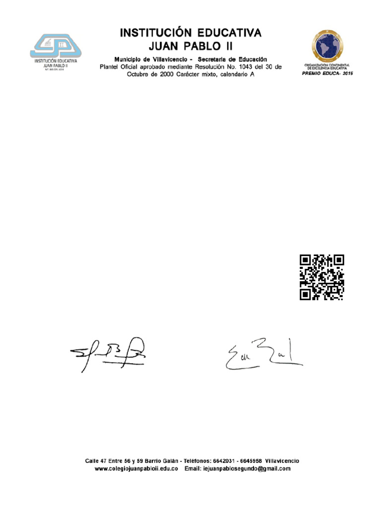 La Rectora Y La Secretaria Académica de La Institución Educativa Juan ...