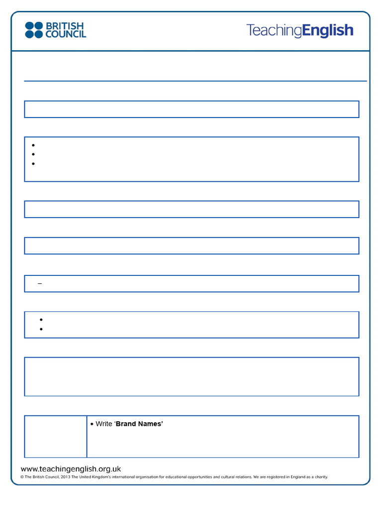Branding Lesson Plan for Teens | PDF | Lesson Plan | Human Communication