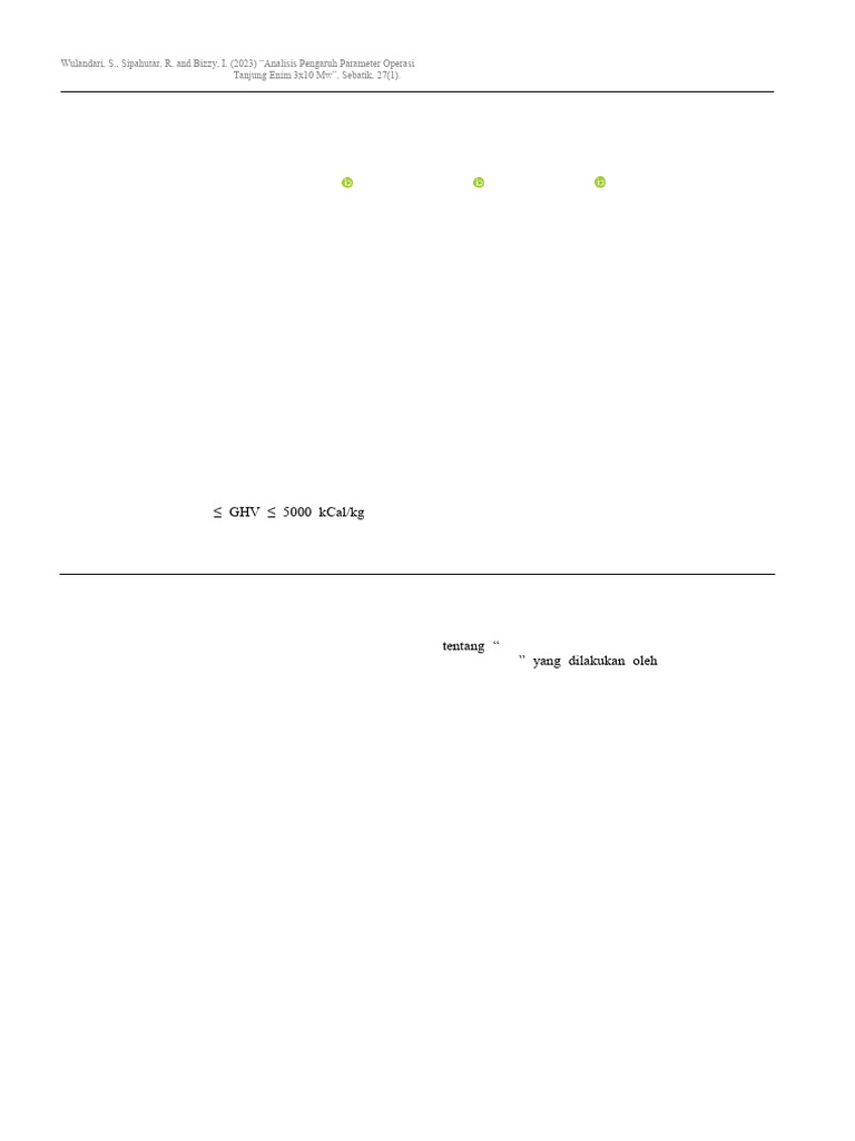 Sebatikeditor2, Journal Editor, Analisis Pengaruh Parameter Operasi Terhadap Kinerja Sistem ...