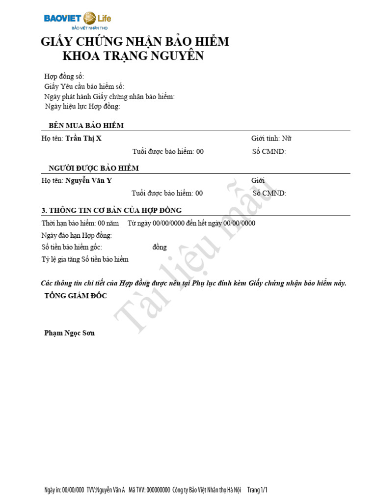 Giay chung nhan bao hiem | PDF