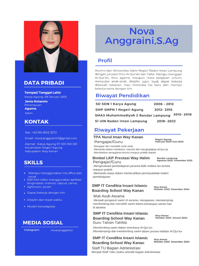 Berkas Lamaran Nova Anggraini | PDF
