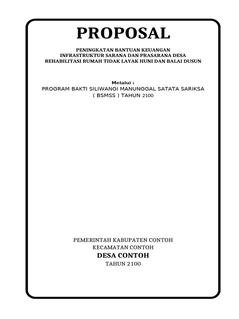 Contoh Proposal Bsmss | PDF