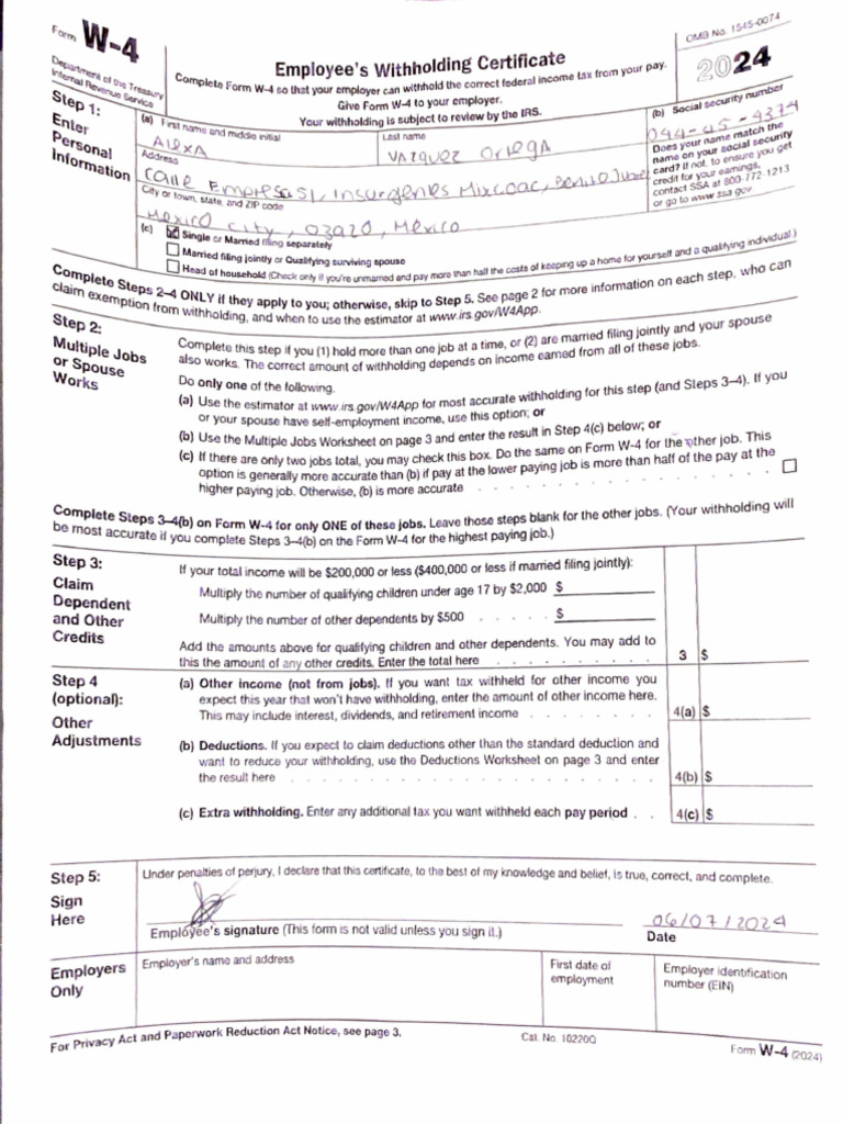 W4 2024 | PDF