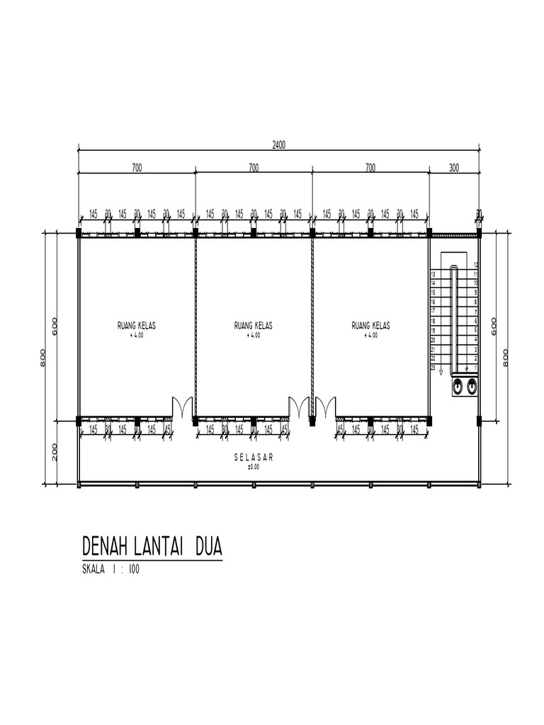 Denah LT 2 RKB 6 Kelas RA Al-Muslimin-Model | PDF