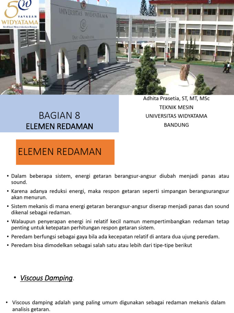Bagian VIII Elemen Redaman | PDF