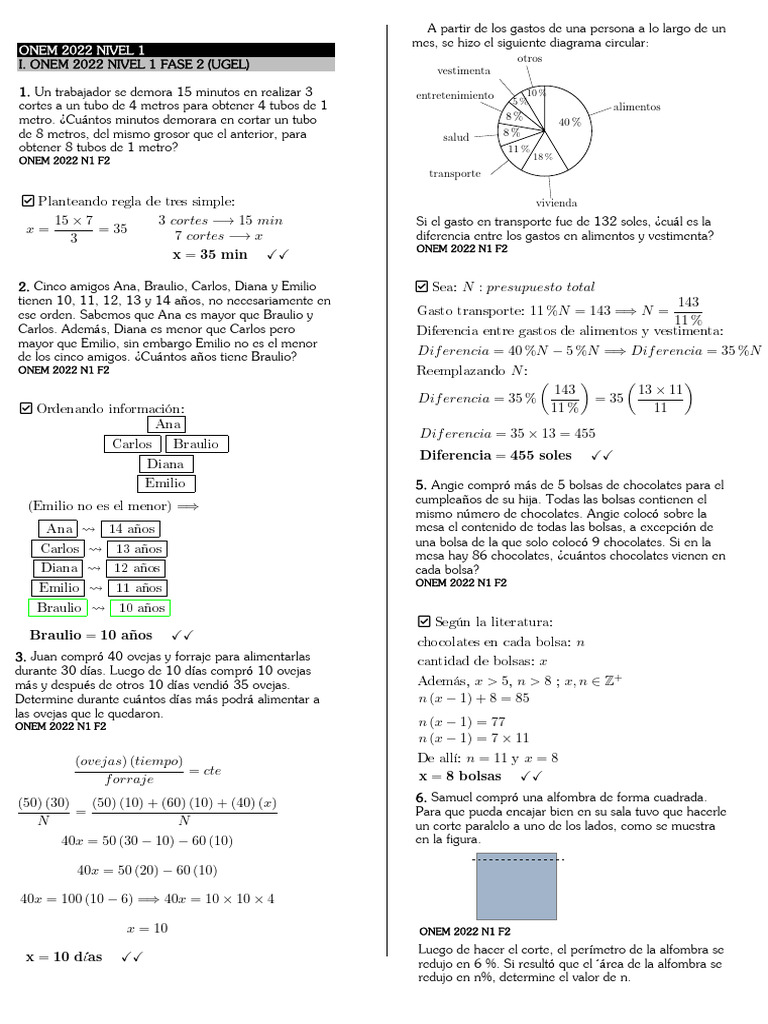 Onem 2022 2023 SOL | PDF