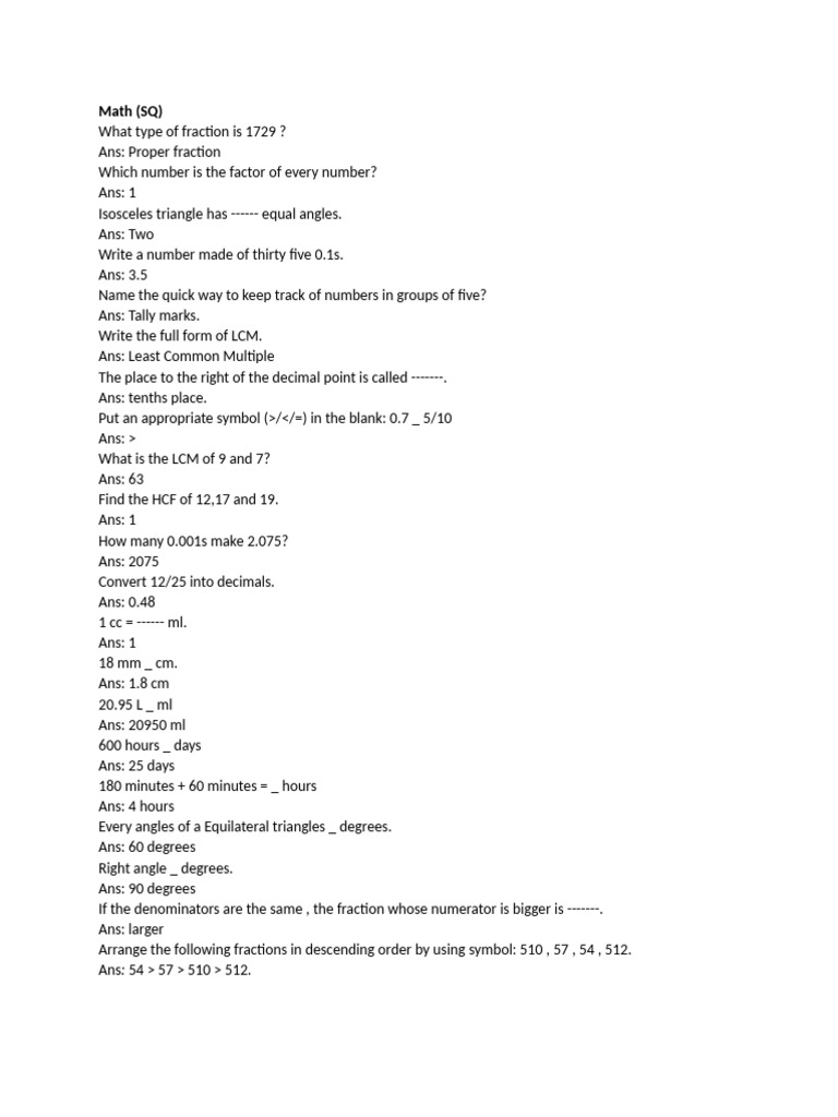 Math Final | PDF | Mathematics | Arithmetic
