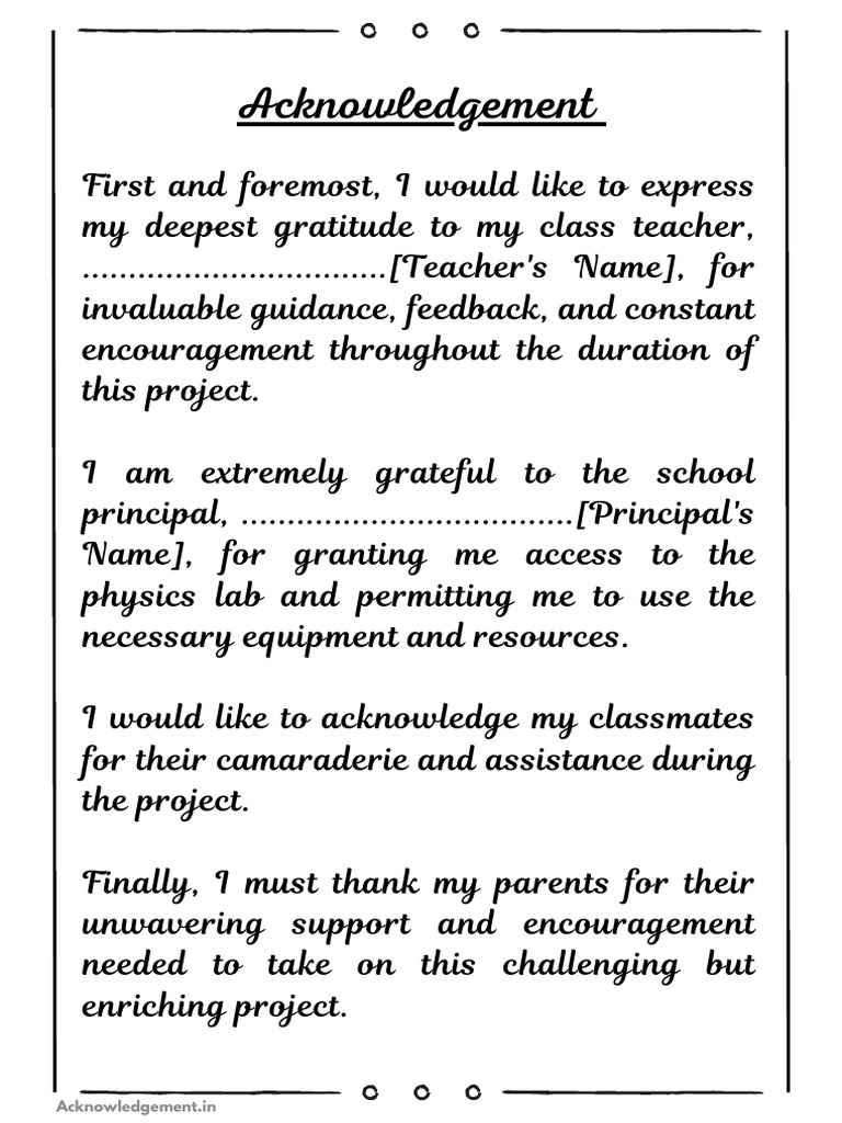 Acknowledgement Pdf