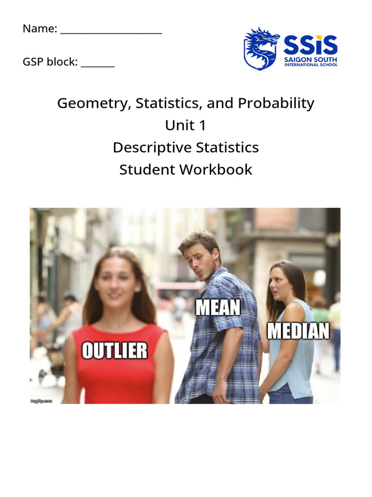 Boudreau U1 GSP Student Workbook (1) | PDF | Mean | Spreadsheet