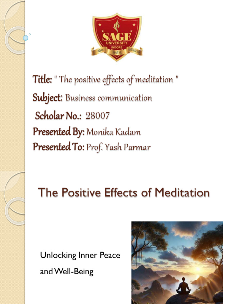 The Positive Effects of Meditation | PDF
