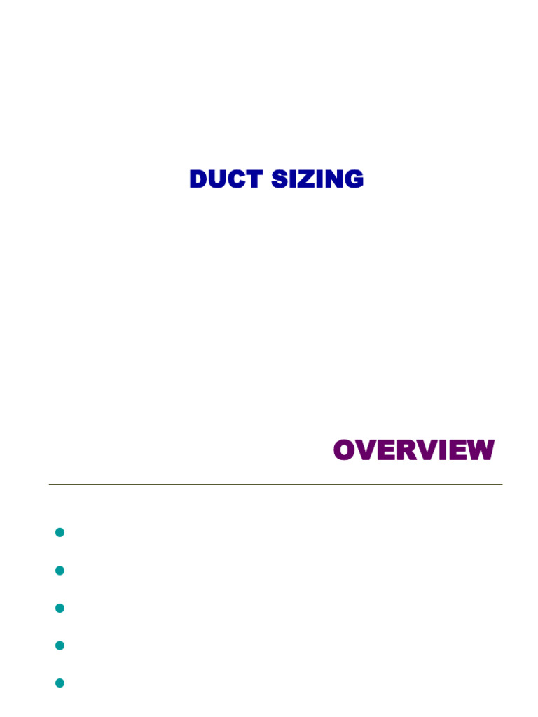 Duct Sizing for HVAC Systems | PDF | Duct (Flow) | Friction