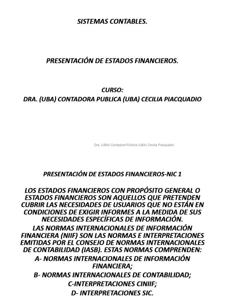 Presentación EEFF | PDF | Estado financiero | normas internacionales de INFORMACION FINANCIERA