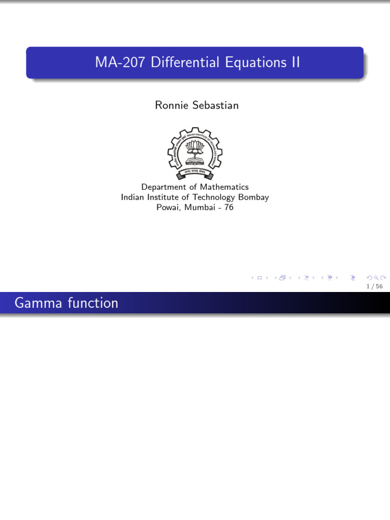 Msc mathematical physics | PDF | Ordinary Differential Equation ...