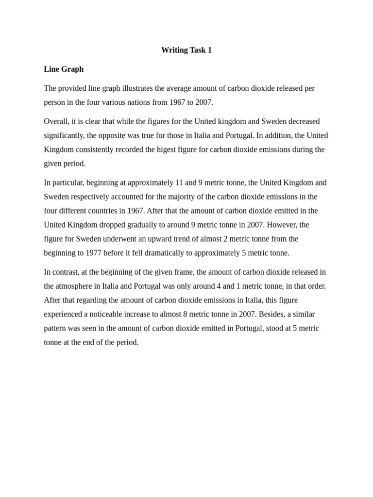 Writing Task 1 Line Graph | PDF