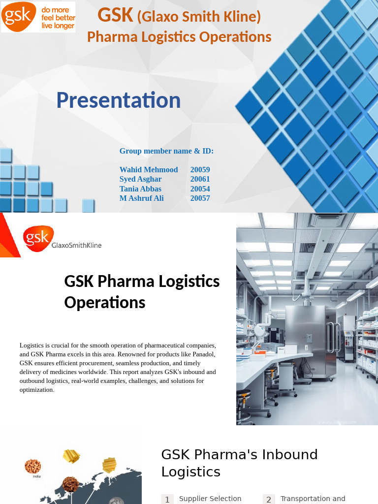 GSK PPT | PDF | Logistics | Supply Chain