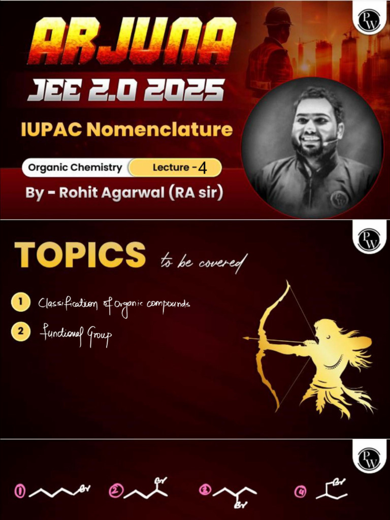 IUPAC Nomenclature 04 _ Class Notes __ Arjuna JEE 2.0 2025 | PDF