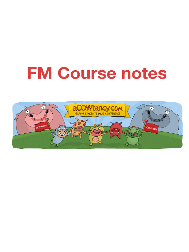 ACCA FM (F9) Course Notes Updated | PDF | Fiscal Policy | Dividend