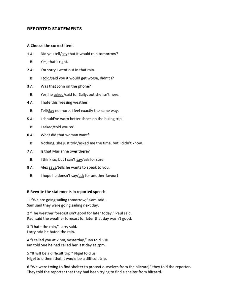 Reported Statements | PDF