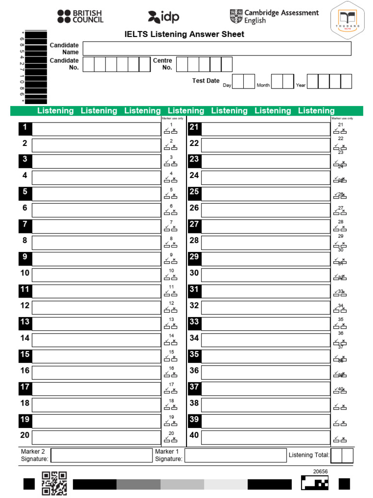 Ielts Listening Answer Sheet | PDF | Languages Of The United Kingdom ...