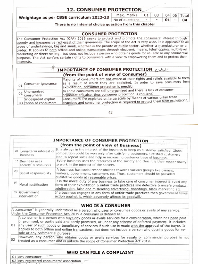 Chapter - 12 Consumer Protection | PDF | Appeal | Consumer Protection