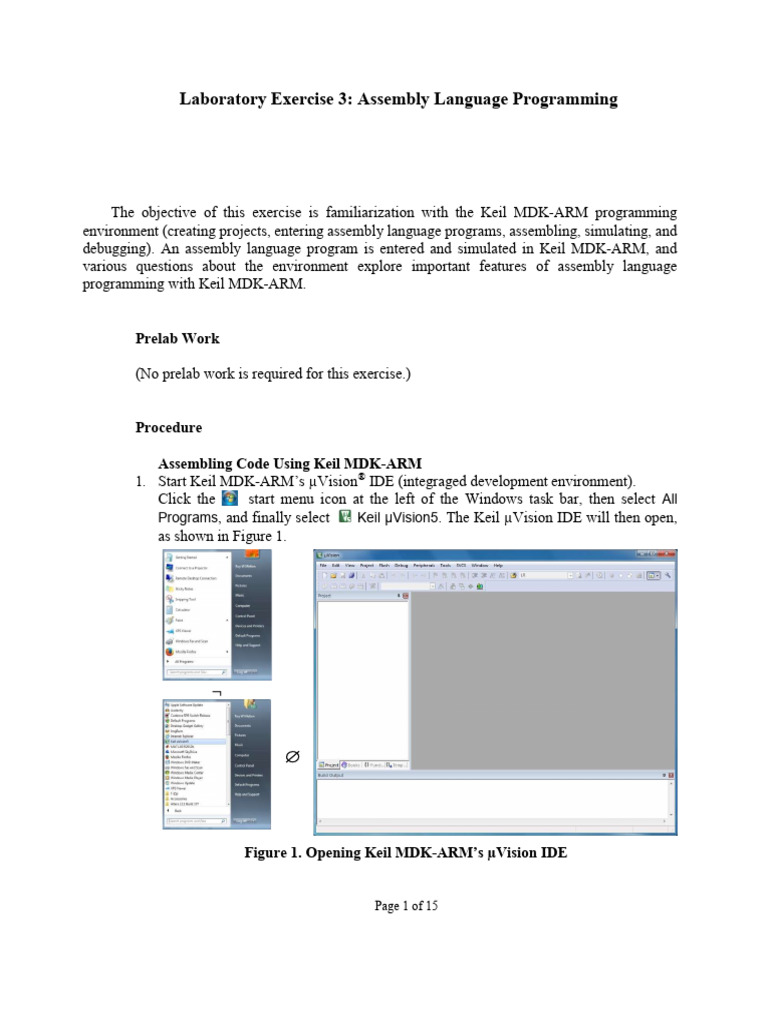 Lab3_Exercise01-Assembly (2) | PDF | Assembly Language | Integrated Development Environment