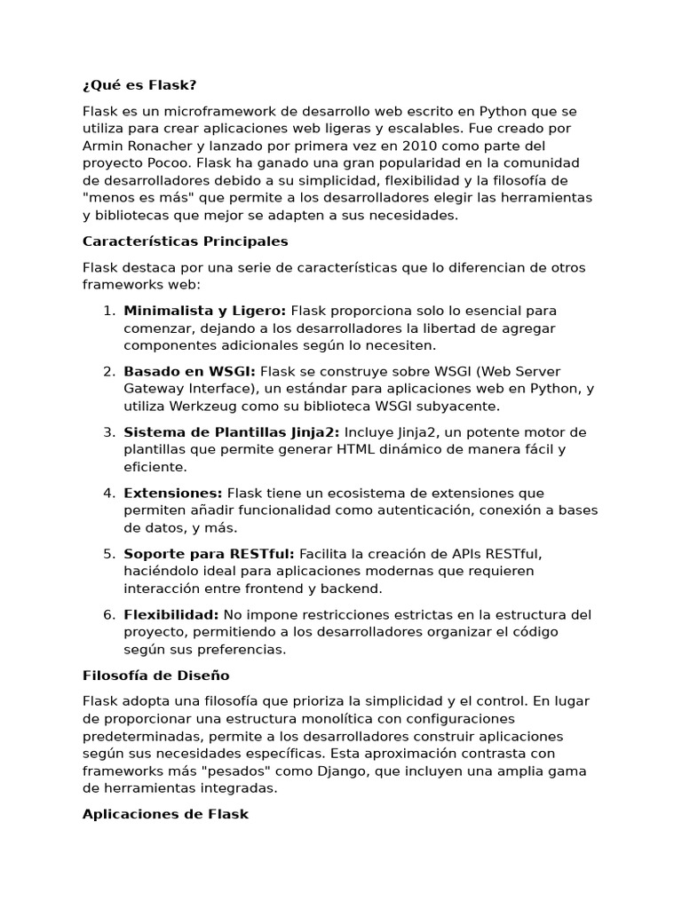 Qué Es Flask | PDF | Desarrollo de software | Software