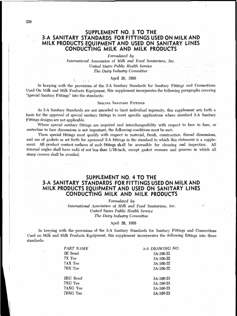 3a Standard For Fittings | PDF | Valve | Milk