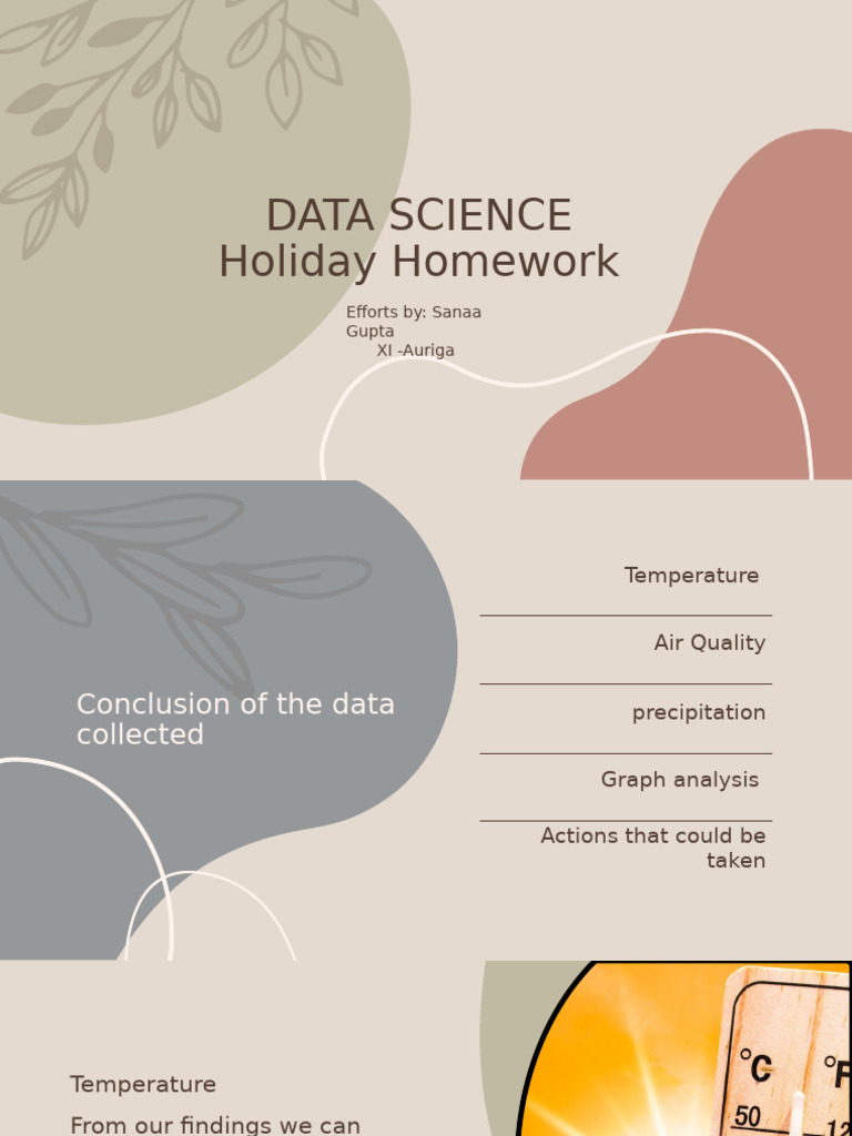Data Science Holiday Homework | PDF