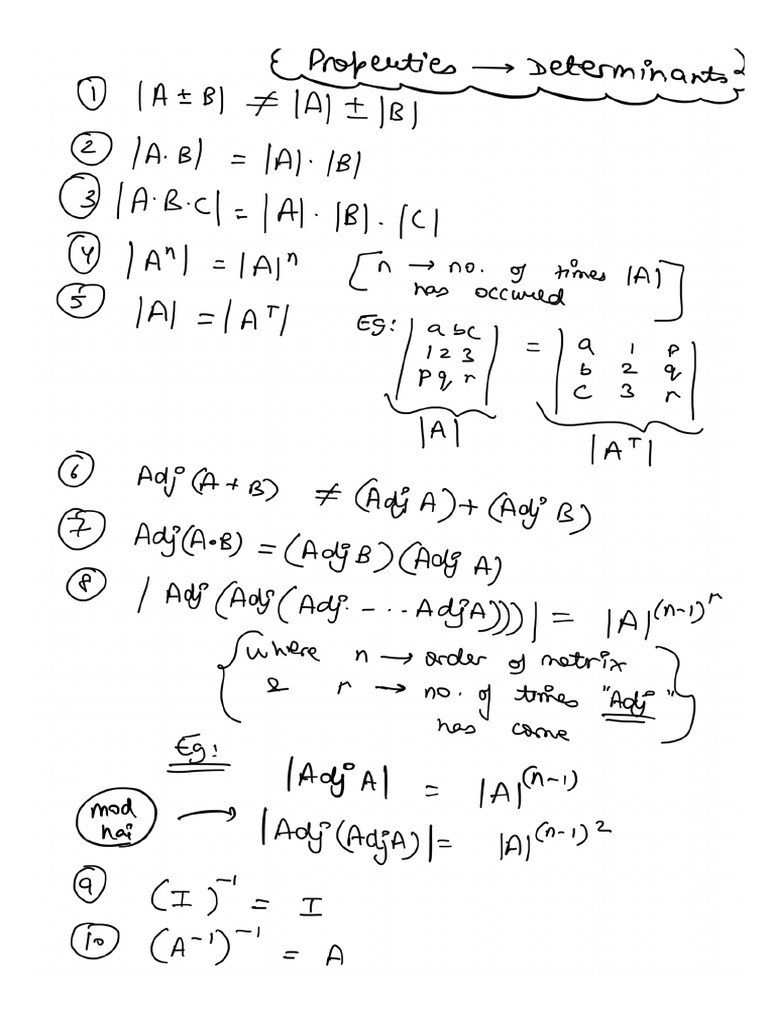 Properties Determinants | PDF