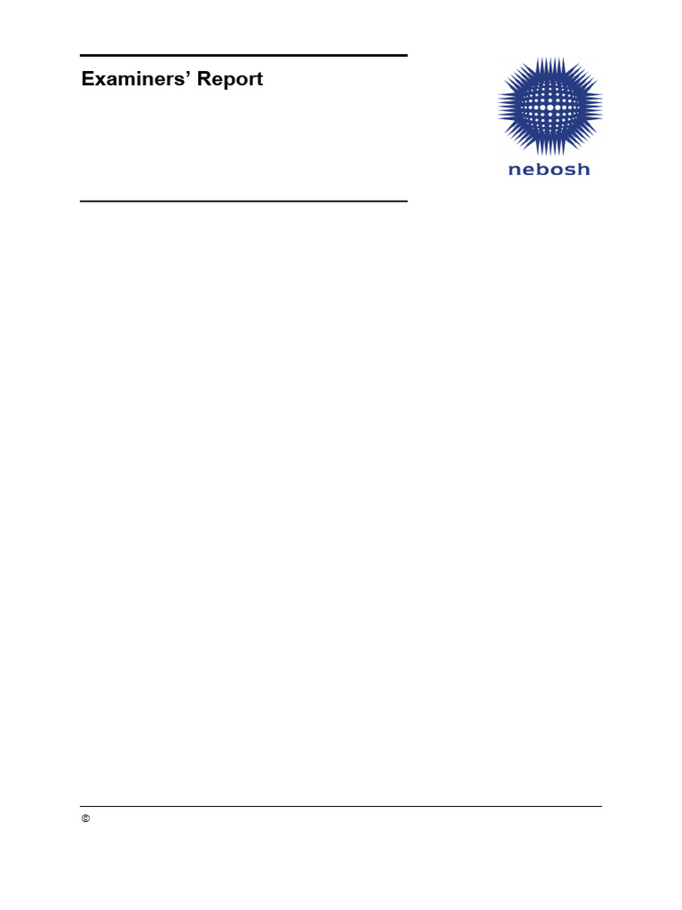 NEBOSH NG1 Exam Report March 2020 | PDF | Occupational Safety And ...