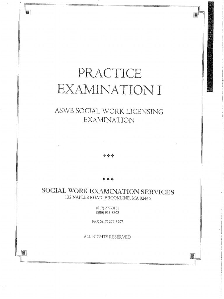 ASWB Practice Exam 1 | PDF