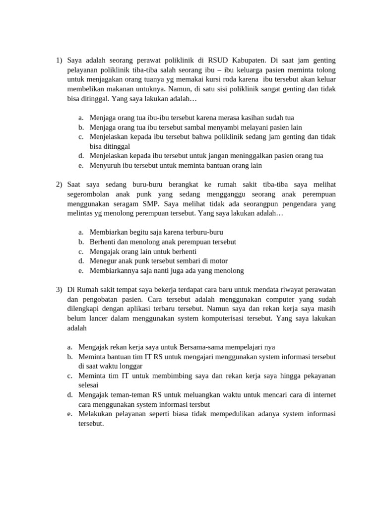 Etika dan Tanggung Jawab Perawat dalam Situasi Genting | PDF