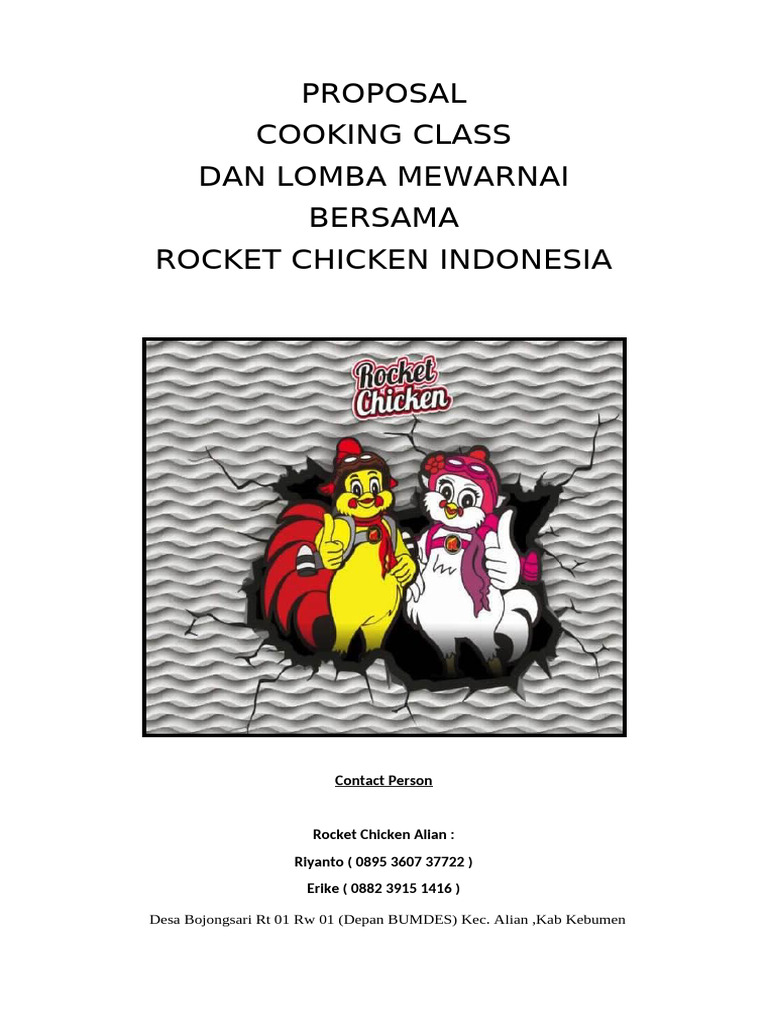 Proposal Cooking Class Dan Lomba Mewarnai-1 | PDF