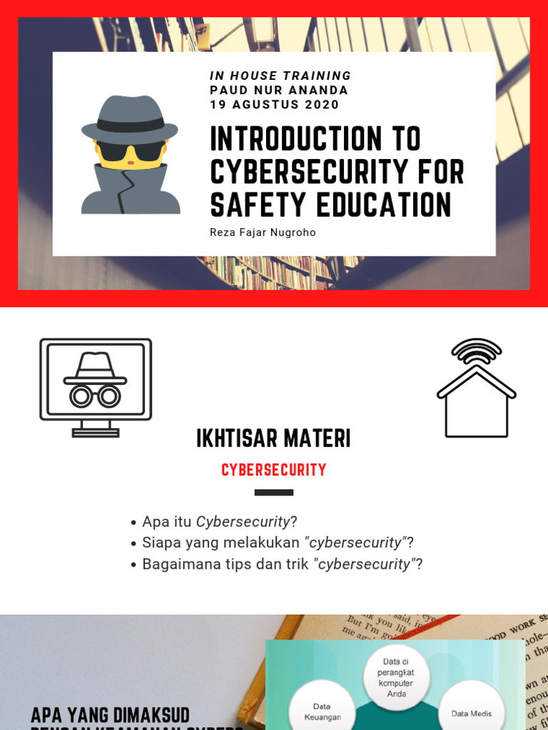 Materi IHT 2020 Cybersecurity For Safety Education | PDF