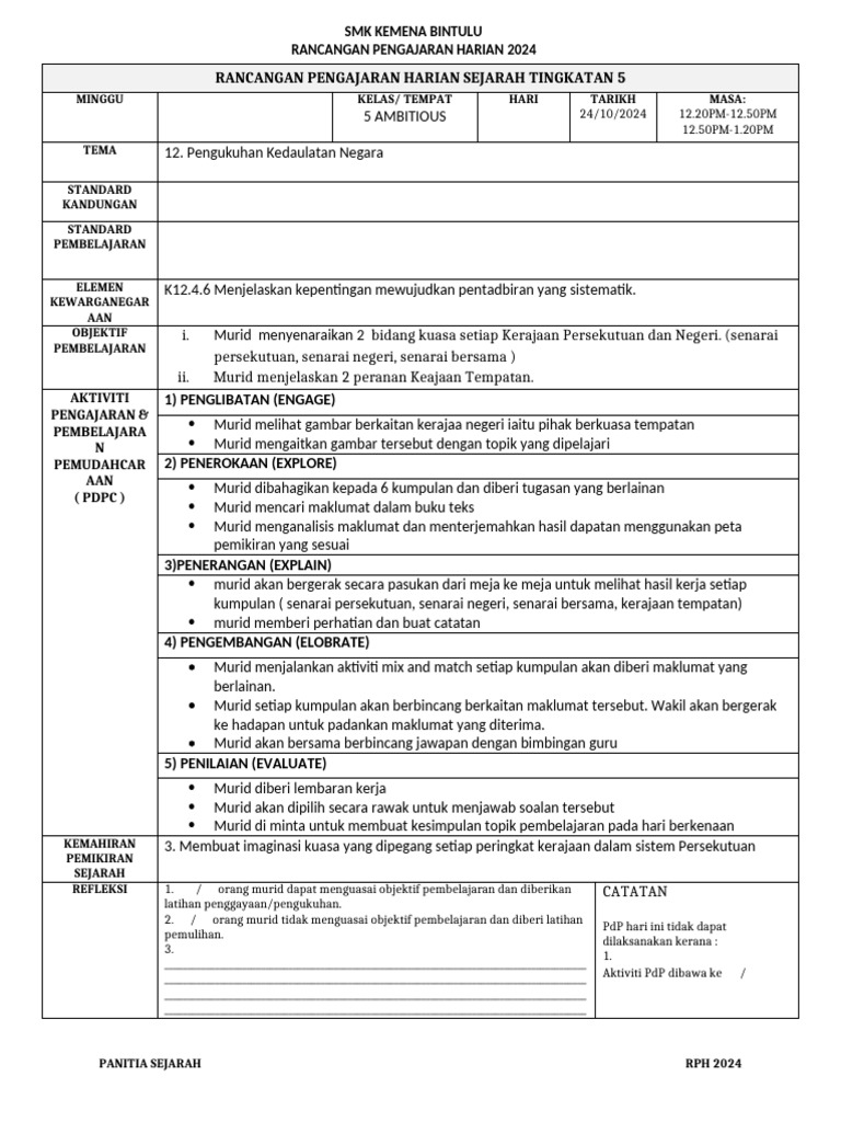 RPH T5 SEJ 2024 | PDF