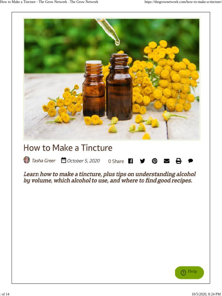 How To Make A Tincture (Tasha Greer) (Z-Library) | PDF
