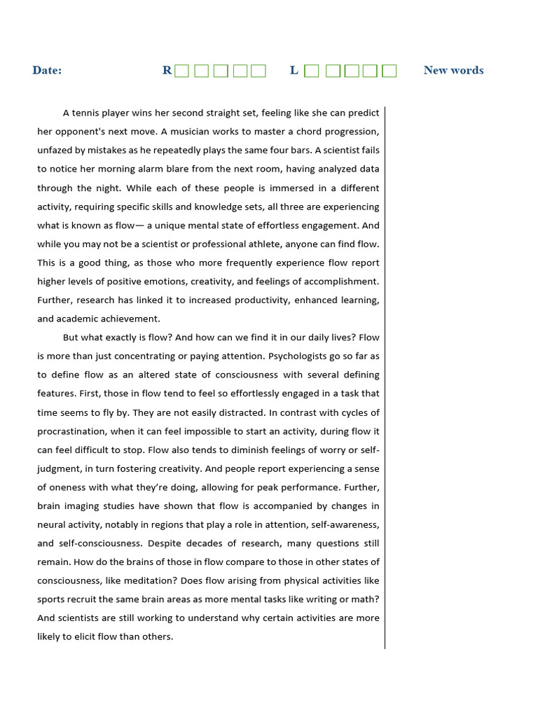 How To Enter Flow State | PDF | Flow (Psychology) | Creativity