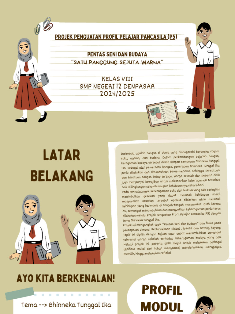 Modul Ajar P5 Kebhinnekaan Viii 20242025 | PDF